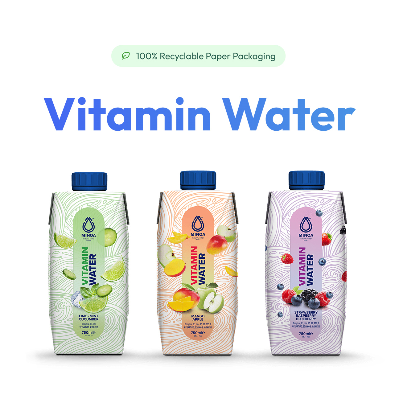 Vitamin Water by Minoa - Refreshing Boost with Natural Flavor